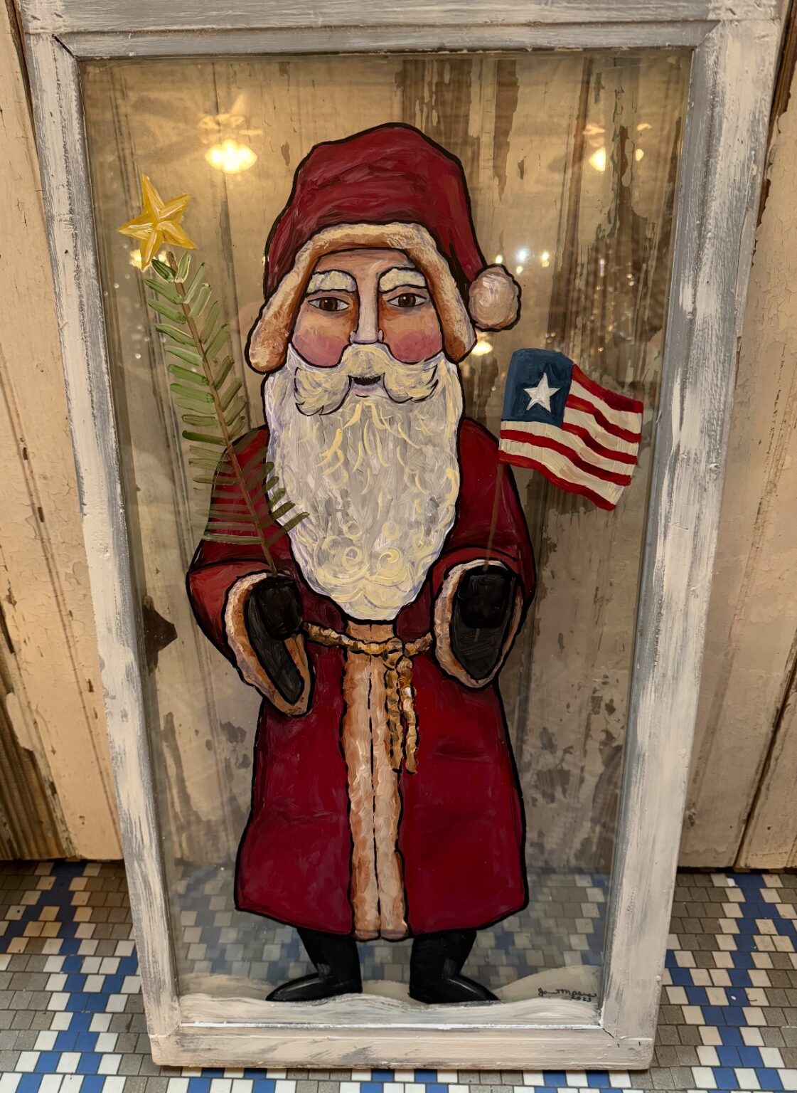 Santa Window Painting Class at Blue Goose Studio - Lake City FL